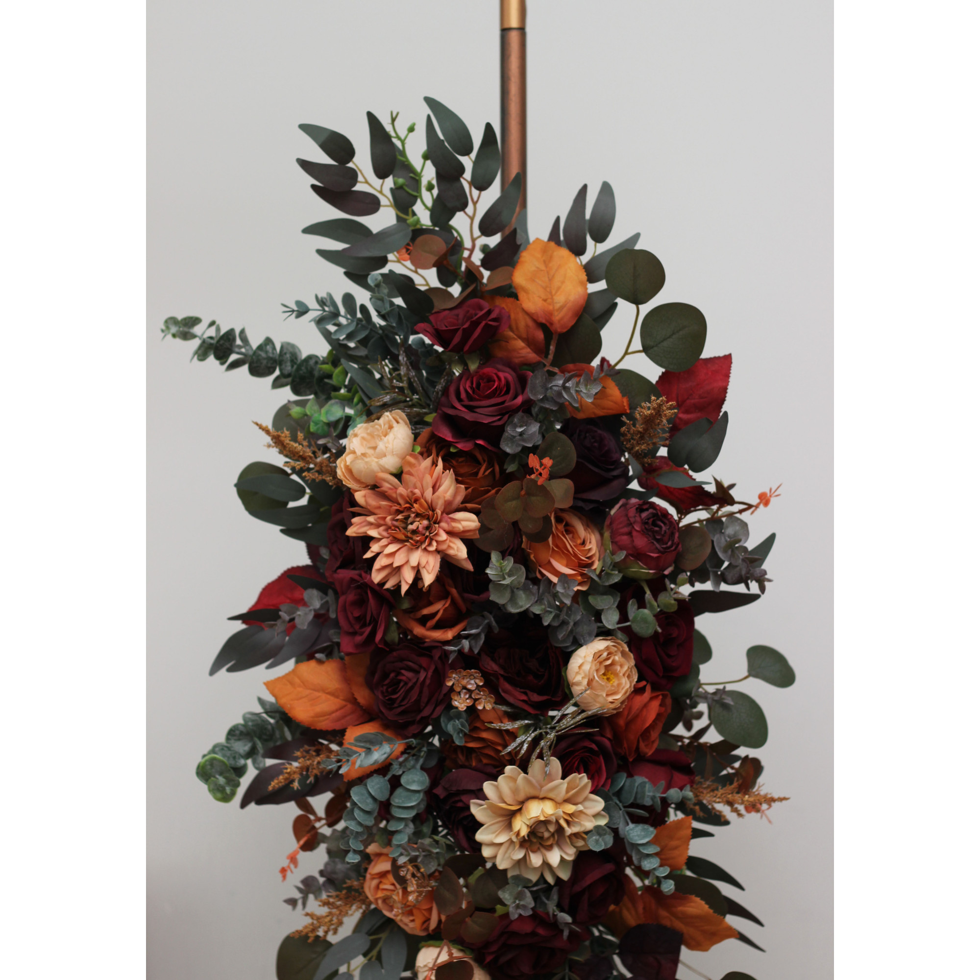 Burgundy & Rust Wedding Arch Arrangement | Kochetova Flowers